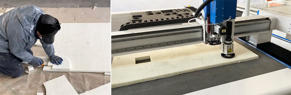 Ducts Fiberglass Insulation Panel Sheet Digital CNC Knife Cutting ...